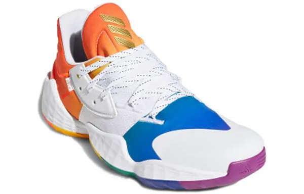 Adidas Harden Volume 4 "pride" Athletic Sneakers - White/red/goldyellow
