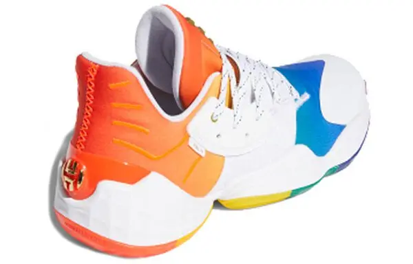 Adidas Harden Volume 4 "pride" Athletic Sneakers - White/red/goldyellow