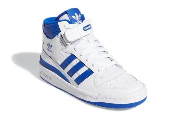 Adidas Originals Forum Mid Sneakers - White/blue