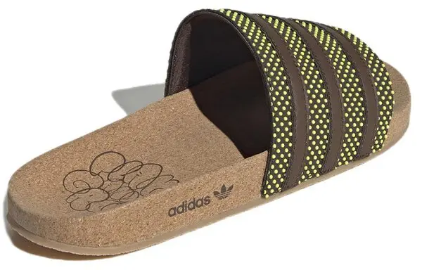 Adidas Adilette Slide 'plant And Grow - Brown