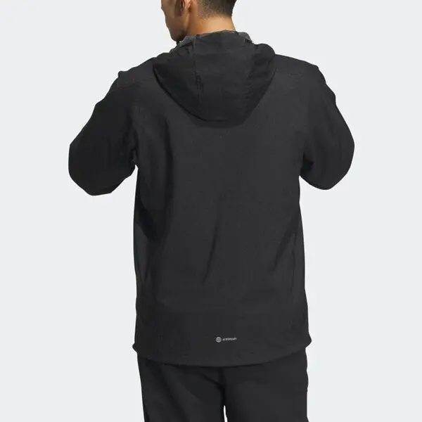 Adidas Denim Look Regular Fit Stretch Woven Hooded Track Top