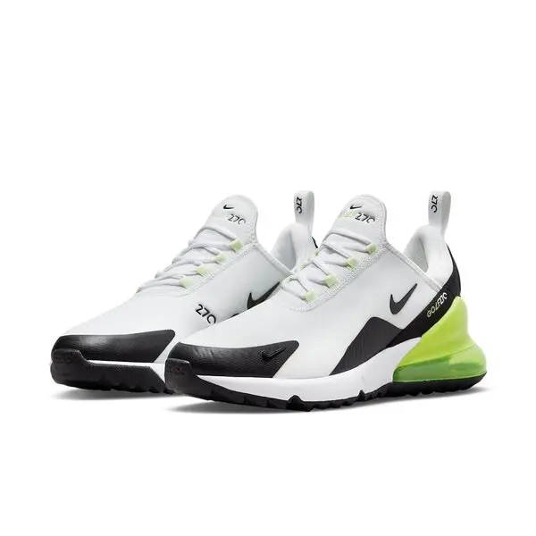Nike Max 270 Golf Sneakers - White/black/green