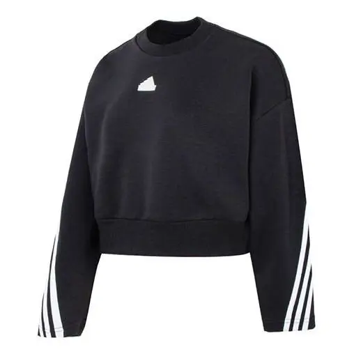 Adidas Future Icons 3-stripes Cropped Sweatshirt - Black