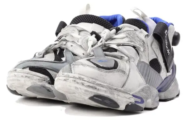 REEBOK X Vetements Genetically Modified Pump "dirty Effect" Sample Sneakers - White