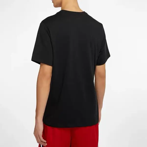 JORDAN Printing Logo Round Neck Short Sleeve 'jumpman - Black