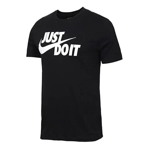 Nike Tee Just Do It Casual Sport Round Neckshort Sleeve - Black