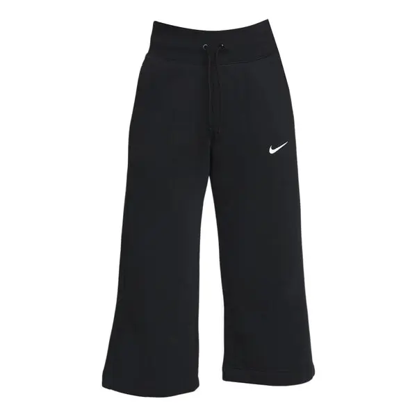 Nike Phoenix Fleece High-waisted Cropped Sweatpants - Black