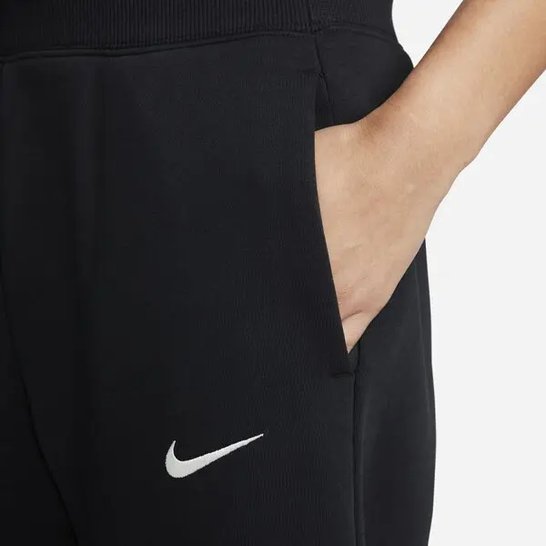 Nike Phoenix Fleece High-waisted Cropped Sweatpants - Black