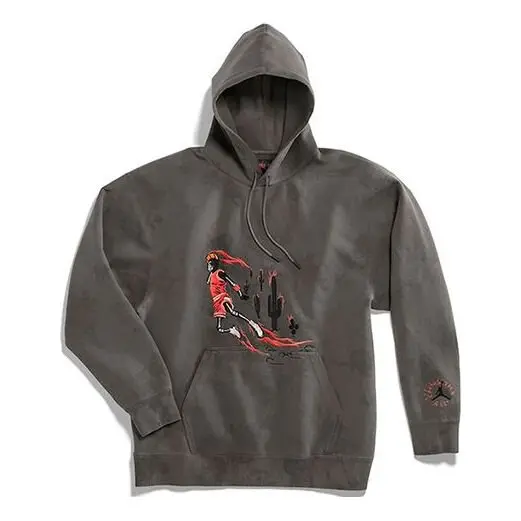 JORDAN Cactus Jack X Washed Suede Hoodie