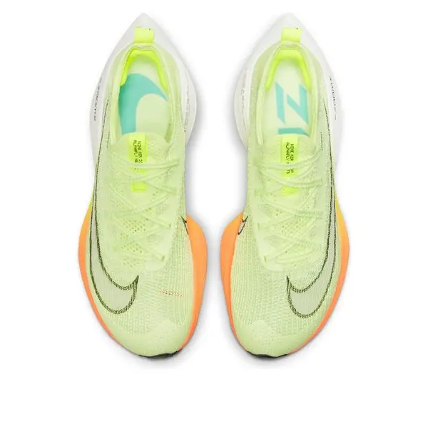 Nike Zoom Alphafly Next% "fast Pack" Sneakers - Barely Volt/black/hyper Orange