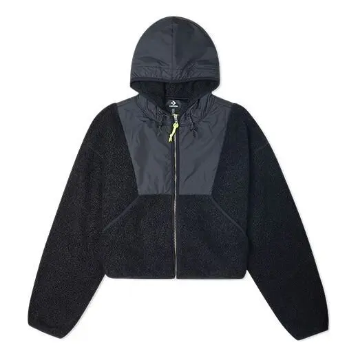 CONVERSE Full Zip Lamb Wool Hooded Jacket - Default Color