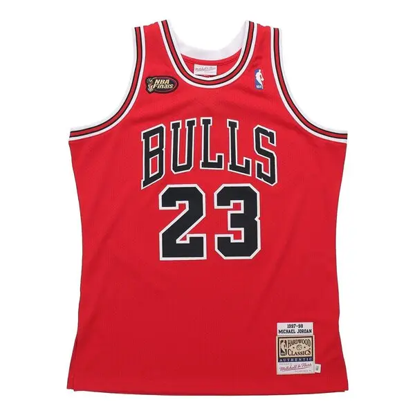 Mitchell & Ness Michael Jordan Chicago Bulls 1997/98 Finals Road Jersey #23 - Red