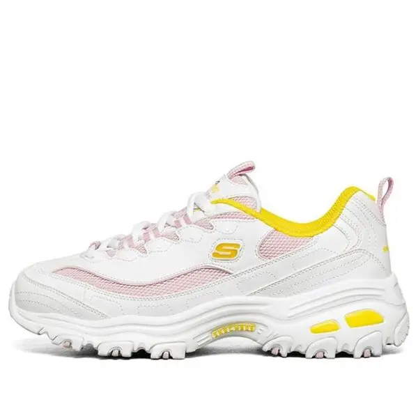 Sketchers D'lites 1.0 Gs Low Top Sneakers - Whitepinkyellow