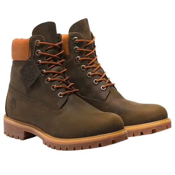 Timberland 6 Inch Premium Waterproof Boots - Olive/brown