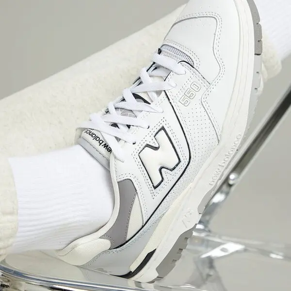 NEW BALANCE 550 "white Marblehead" Sneakers - White/gray