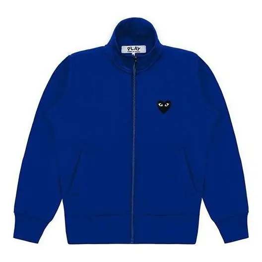 Play Comme Des Garcon Big Heart Zip Sweatshirt - Navy
