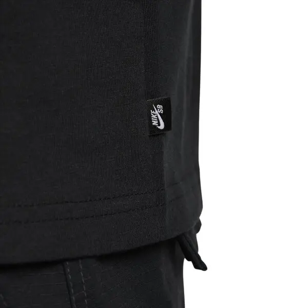 Nike Logo Printing Sports Skateboard Short Sleeve T-shirt - Black