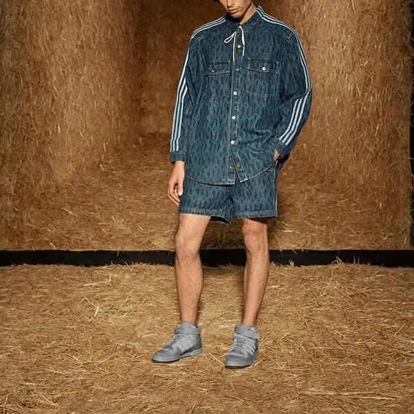 Adidas Originals X Ivy Park Crossover Stripe Denim Shirt