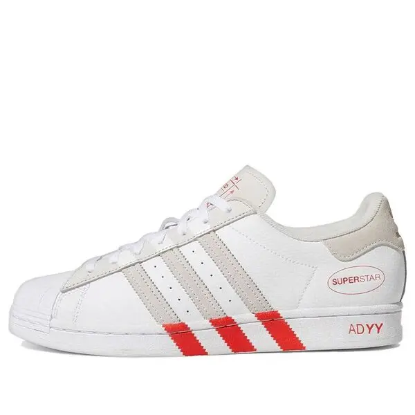 Adidas Superstar "extended 3-stripes" Sneakers - White/red