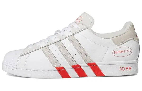 Adidas Superstar "extended 3-stripes" Sneakers - White/red