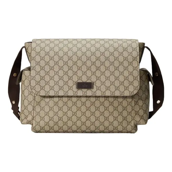 Gucci Gg Supreme Diaper Bag - Beige/brown