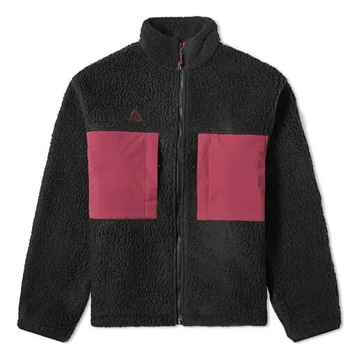 Nike Fleece Stand Collar Jacket - Black