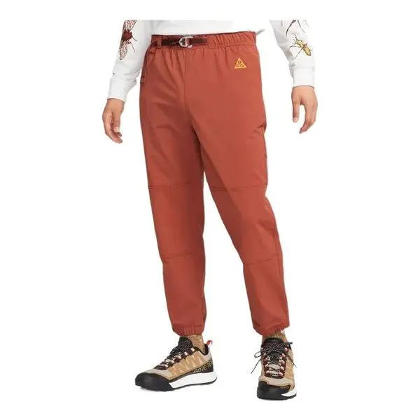 Nike Solid Color Logo Printing Bundle Feet Sports Cozy Breathable Woven Casual Pants/trousers Red - Default Color