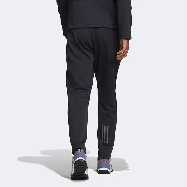 Adidas Cap New Pants Logo Reflective Conical Fleece Lined Sports Long Pants - Black
