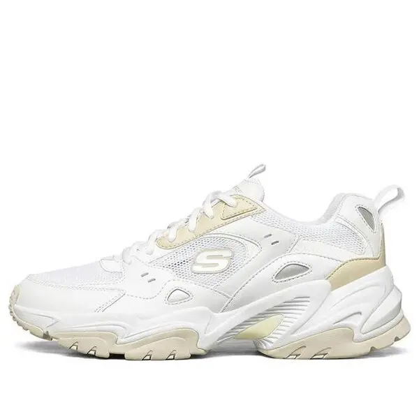 Sketchers Stamina V2 Low Top Athletic Shoes - Milky White