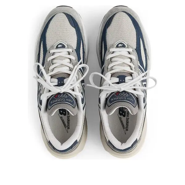 NEW BALANCE 990v6 'made In Usa Grey Navy' Sneakers - Grey/navy