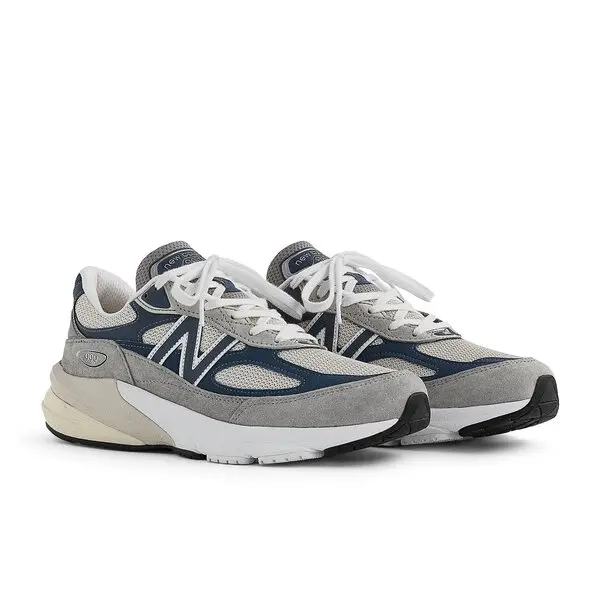 NEW BALANCE 990v6 'made In Usa Grey Navy' Sneakers - Grey/navy