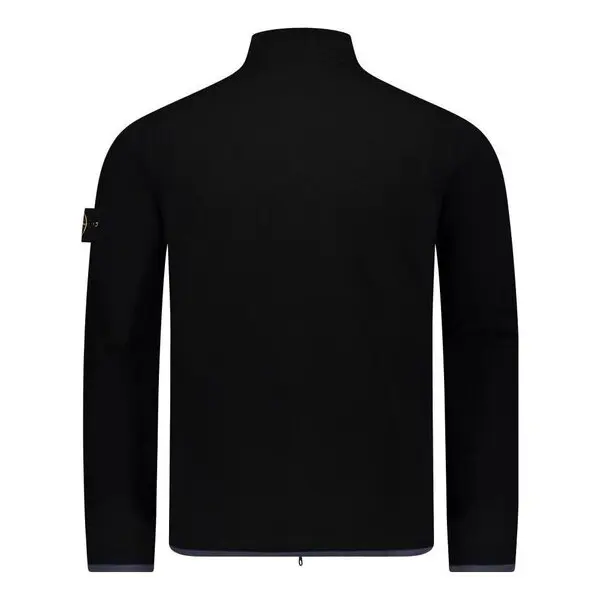 Stone Island Logo Patch Zip-up Fleece Jumper