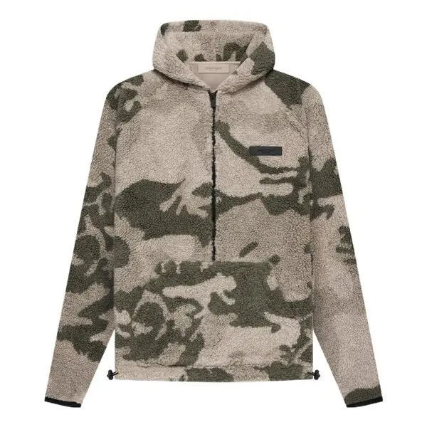 Fear Of God Ss22 Polar Fleece Half Zip Hoodie 'camouflage - None