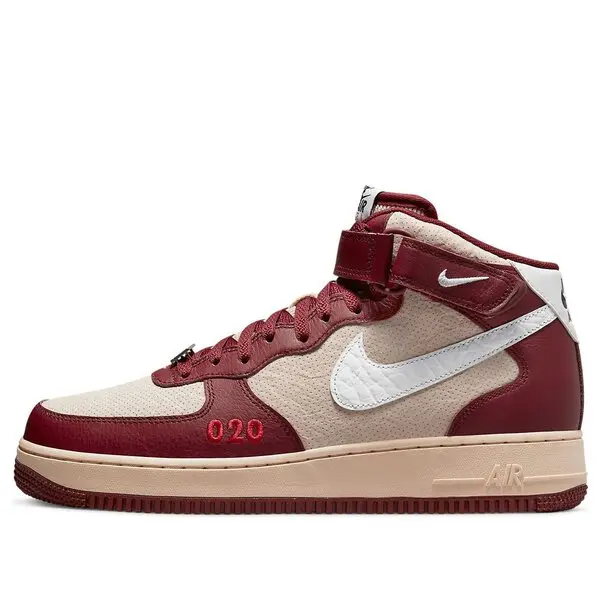 Nike Force 1 Mid 'city Pack London' Sneakers - Beige/burgundy