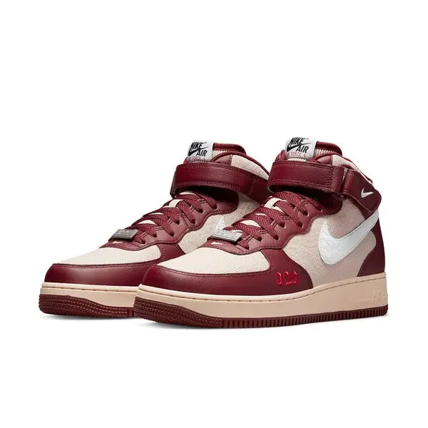 Nike Force 1 Mid 'city Pack London' Sneakers - Beige/burgundy