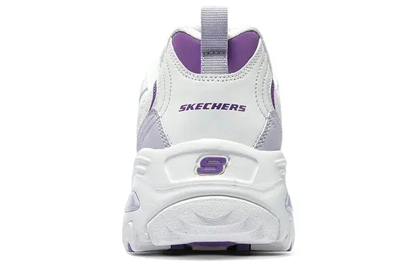 Sketchers D'lites 1.0 Athletic Lace-up Sneakers - White/purple