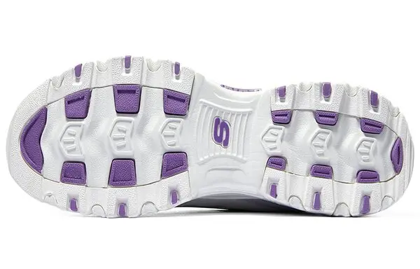 Sketchers D'lites 1.0 Athletic Lace-up Sneakers - White/purple