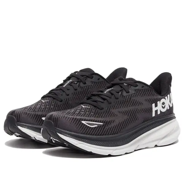 Hoka One One Clifton Athletic Sneakers - Black/white
