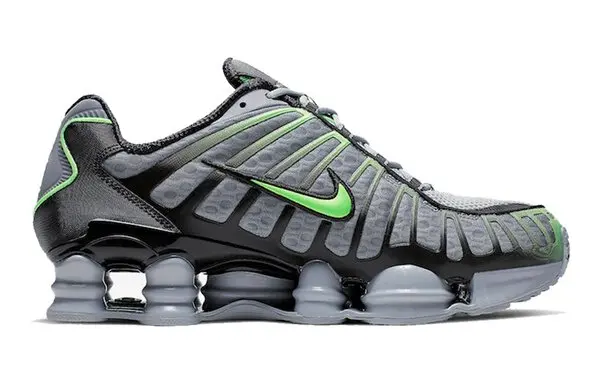 Nike Shox Tl "wolf Grey Lime - Grey/green