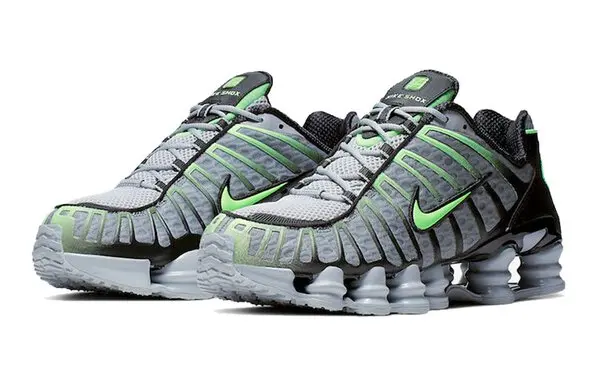 Nike Shox Tl "wolf Grey Lime - Grey/green