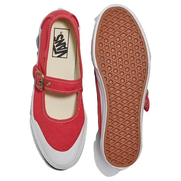 VANS Mary Jane Canvas Sneakers - Red/white