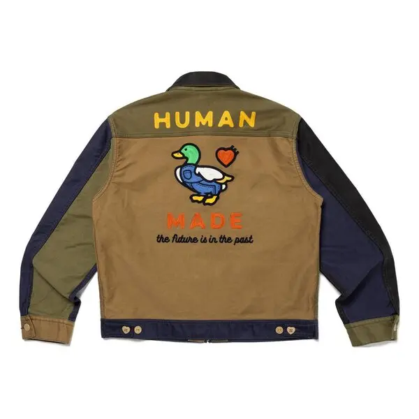 HUMAN MADE Zip Up Work Jacket - Navy/brown