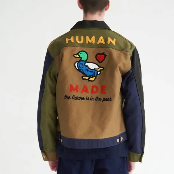 HUMAN MADE Zip Up Work Jacket - Navy/brown