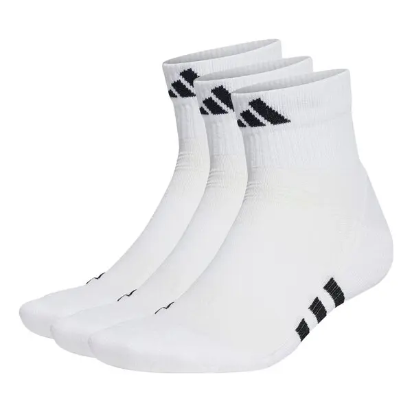 Adidas Cushioned Mid-cut Socks Pack Of 3 - White/white/white