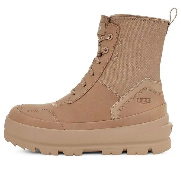 UGG Lug Sole Lace-up Boots - Sand