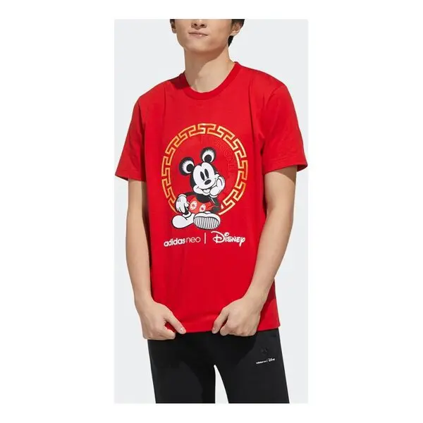 Adidas Neo X Disney Mickey Mouse Graphic Tee - Red