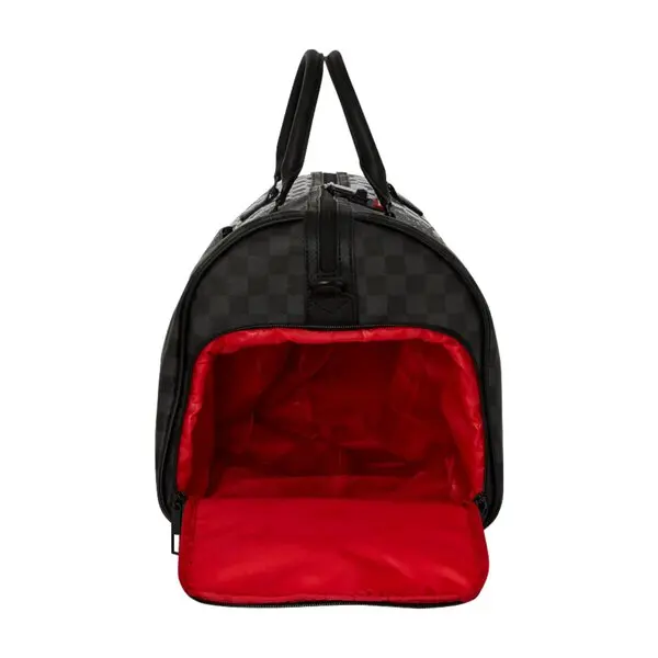 SPRAYGROUND Scribble Dribble Check Duffle Bag - Black/white