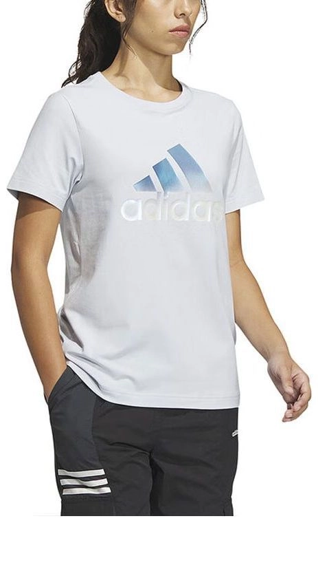 Adidas Essential Logo T-shirt - Light Blue/white