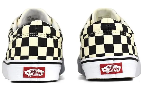 VANS Doheny Lace Up Checkerboard Sneakers - Black/yellow