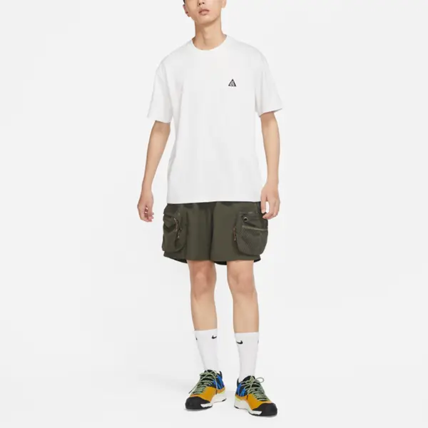 Nike Ss22 Solid Color Round Neck Loose Short Sleeve White T-shirt - Multi-color